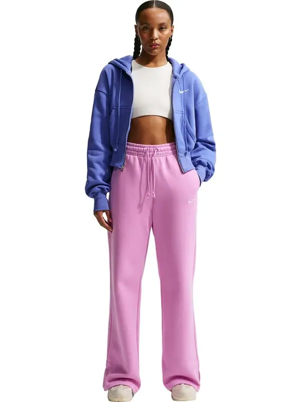 Nike Sportswear Phoenix Fleece High-waisted Wide-leg Pants - Purple