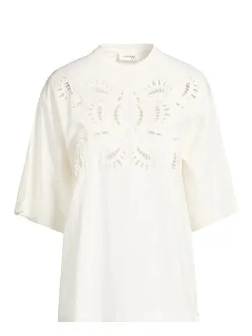 OTTOD'AME T-shirt With Embroidered Detail - White