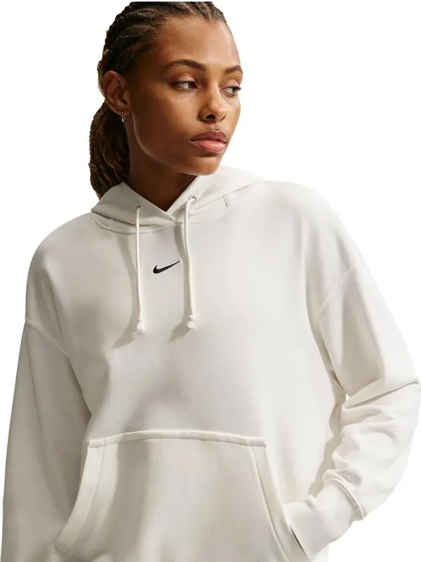 Nike Phoenix Fleece Oversized Pullover Basketball Hoodie - White
