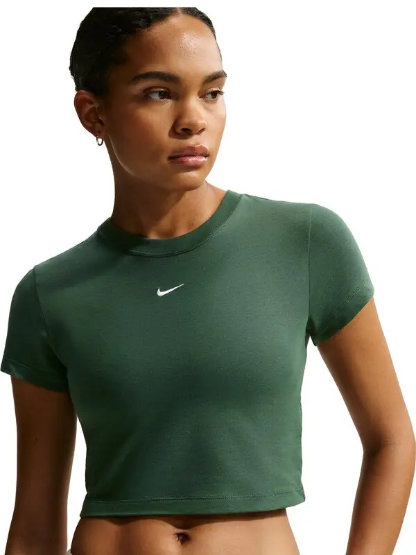 Nike Sportswear Chill Knit Cropped T-shirt - Green