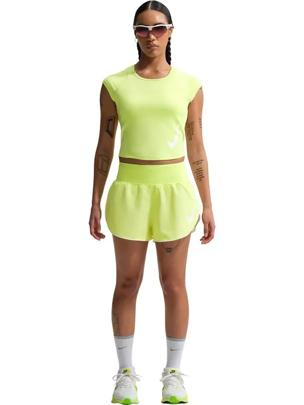 Nike Tempo Flow Dri-fit Mid-rise Running Shorts - Yellow