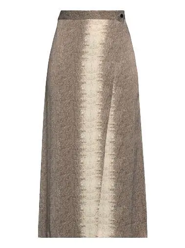 TWINSET Military Viscose Midi Skirt - Military Green