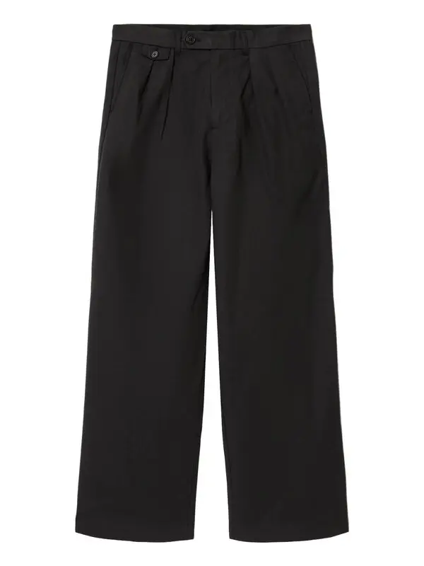 ALLSAINTS Conway Wide Leg Pleated Trousers - Tanner Black
