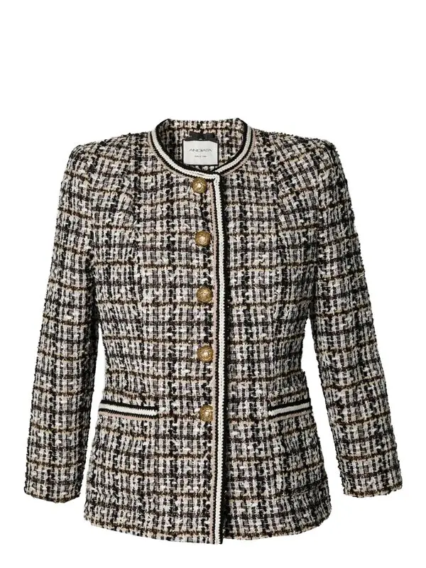 ANDIATA Gisele Bouclé Blazer - Brown