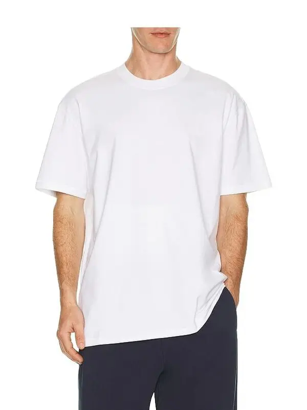 SKIMS Heavyweight Cotton T-shirt In White - Chalk
