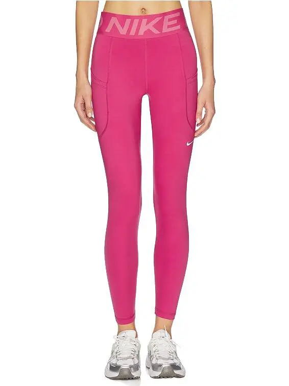 Nike High Waisted 7/8 Legging - Sweet Beet & White