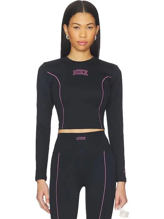 Nike Dri Fit Long Sleeve Top - Black