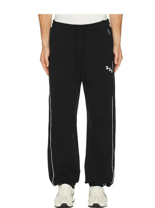 BORN X RAISED Bxr Piped Sweatpants - Black