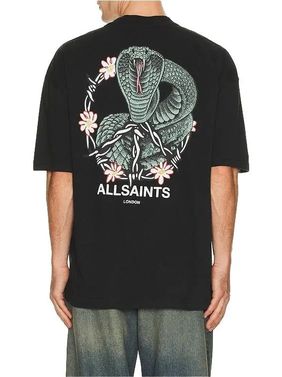ALLSAINTS Snakebite Tee - Washed Black