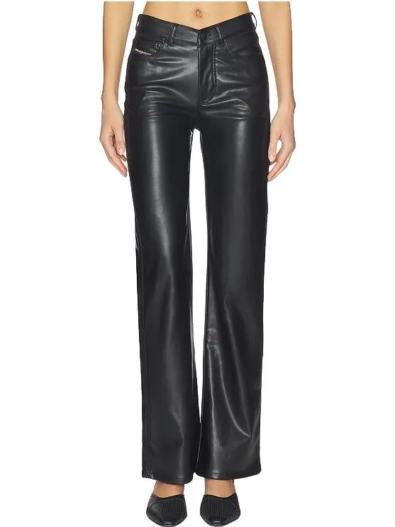 DIESEL® Plain Leather Pant - Black