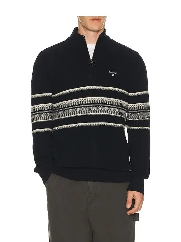 Barbour Kepwick Half Zip Jumper - Navy