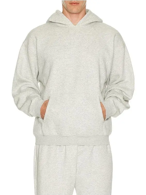 SKIMS Fleece Lounge Relaxed Hoodie - Light Heather Grey