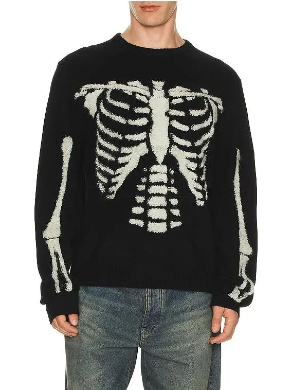 MARKET Skelly Sweater - Black & White