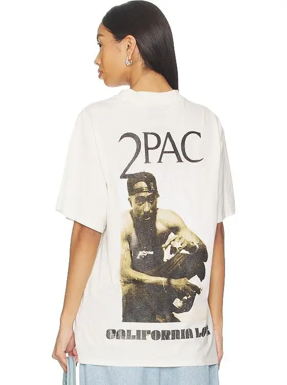PHILCOS Tupac Smoke Tee - Cream Pigment