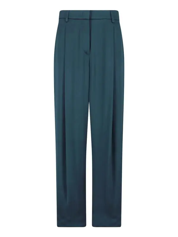 Giorgio Armani Tailored Silk Trousers - Green