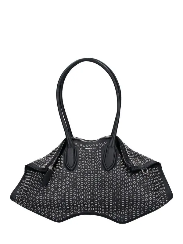 Alexander McQueen Manta Shoulder Bag - Black