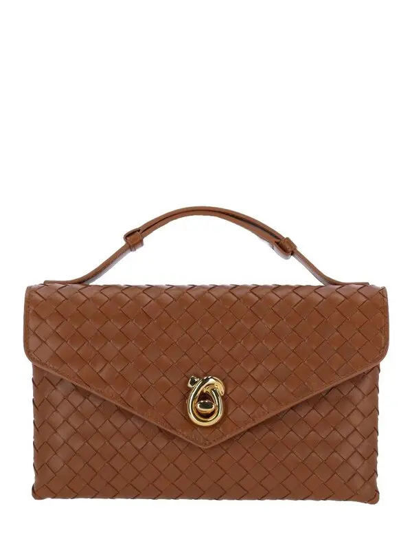 Bottega Veneta Knot Lock Crossbody Bag - Brown