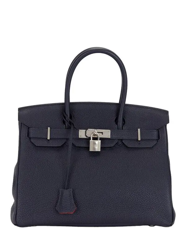 Hermès Togo Verso Birkin 30 Handbag - Bleu Nuit