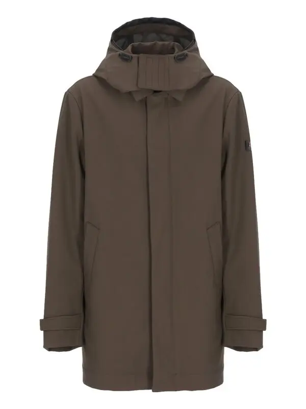 Peuterey Tech Fabric Parka - Brown