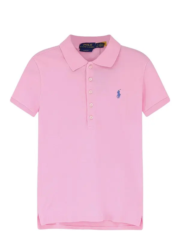 Polo Ralph Lauren Cotton Blend Polo With Embroidered Logo - Pink