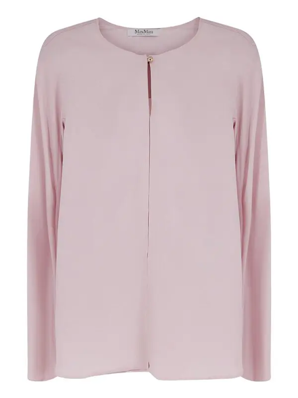 Max Mara Mitico Stretch Silk Shirt - Pink