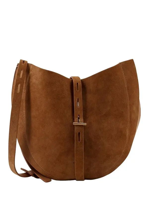 MINOBOSSI Suede Crossbody Bag - Brown