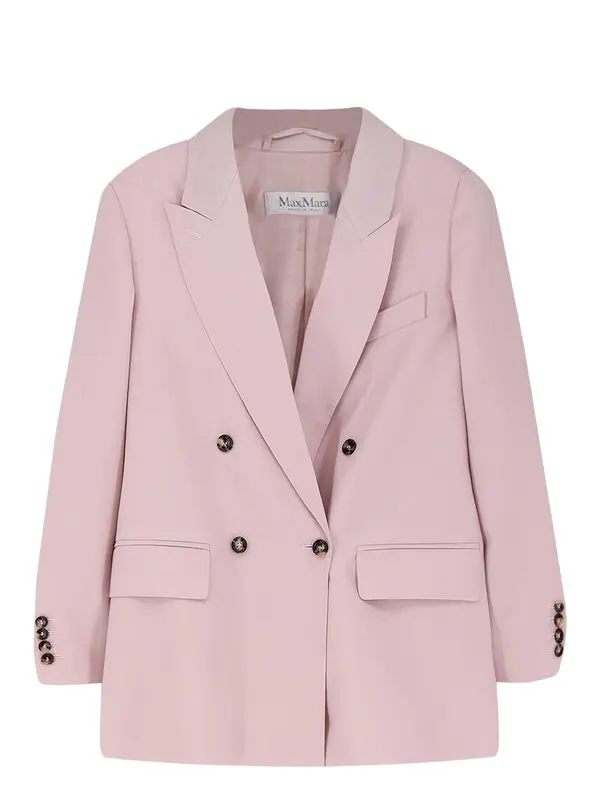 Max Mara Wool, Mohair And Silk Blend Ombrosa Blazer - Pink