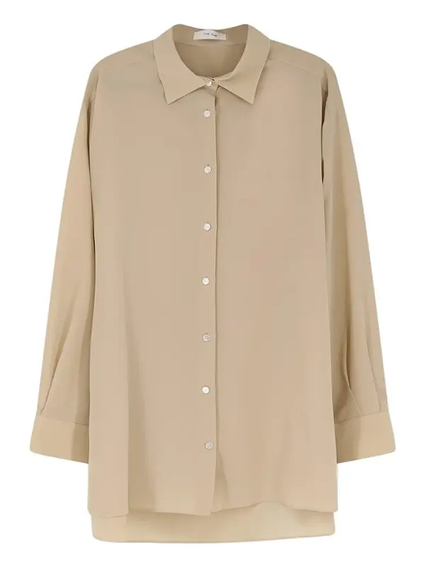 THE ROW Luka Silk Shirt - Beige