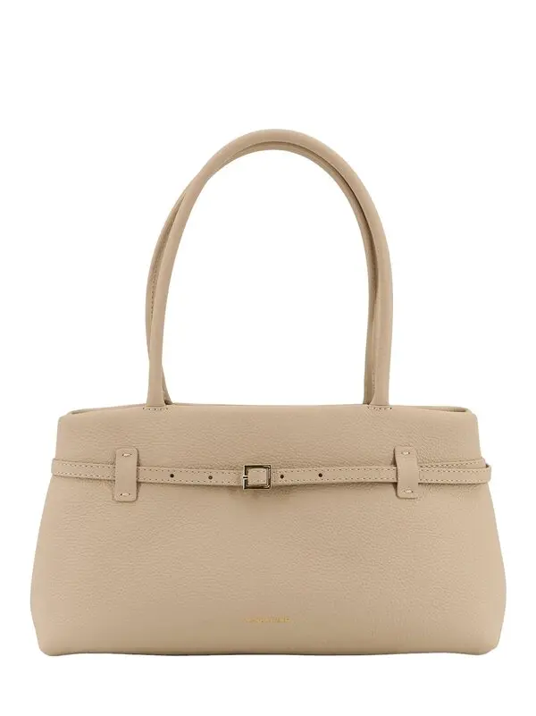 Manu Atelier East West Le Cambon Leather Shoulder Bag - Beige