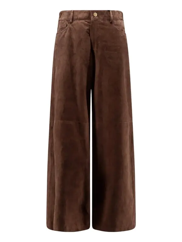 Max Mara Suede Trousers - Brown