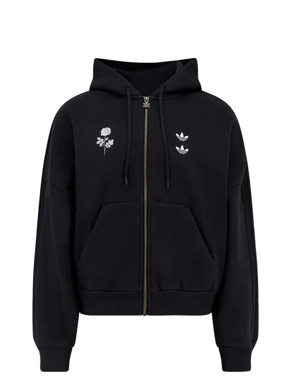 ADIDAS X WILLY CHAVARRIA Cotton-blend Sweatshirt With Embroidered Logo - Black