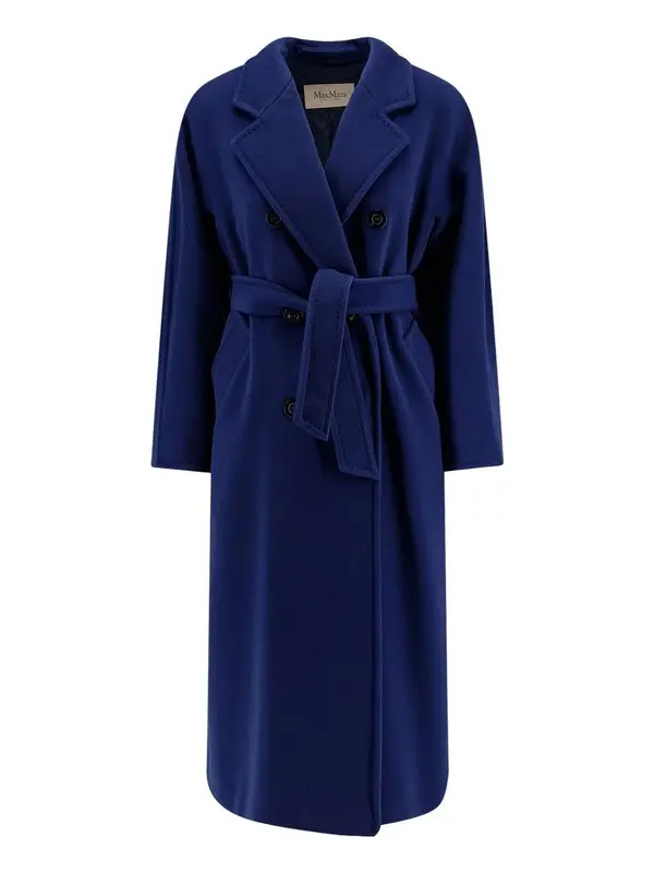 Max Mara Virgin Wool And Cashmere Madame Coat - Blue