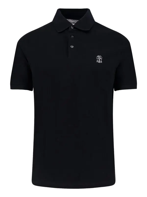 Brunello Cucinelli Cotton Polo Shirt - Black