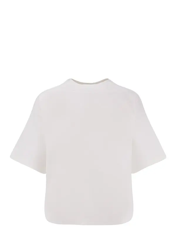 Alaïa Boxy Cotton Blend T-shirt - White