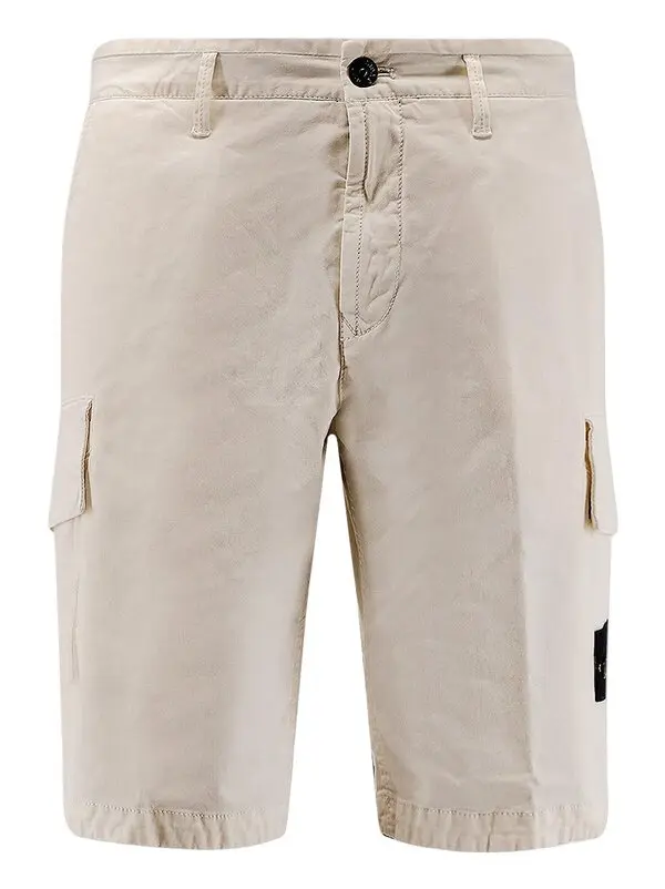 Stone Island Organic Cotton Bermuda Shorts - White