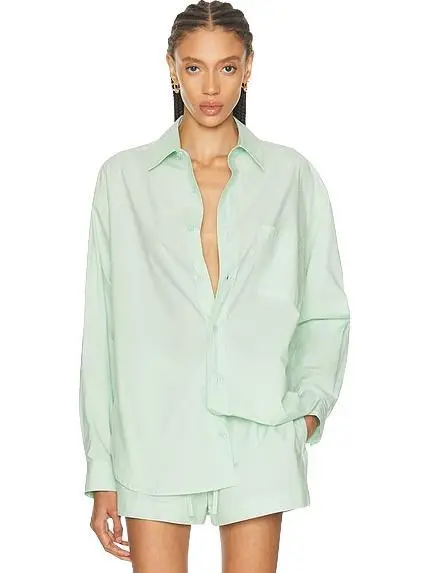 Matteau Relaxed Button-down Top - Mint
