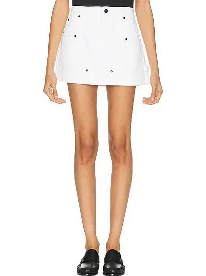 Renggli Cargo Denim Skirt - Chalk