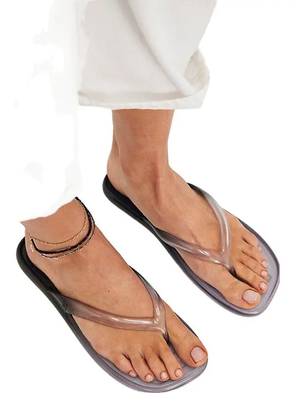 Melissa Beachwear Flip Flops - Clear/black
