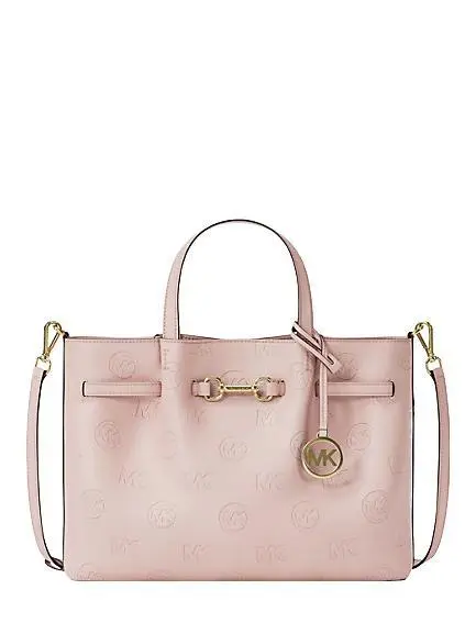 Michael Kors Debossed Logo Satchel - Pink
