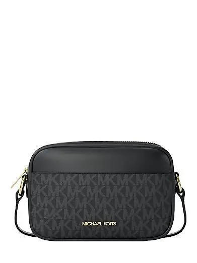 Michael Kors Small Signature Logo Camera Crossbody Bag - Black
