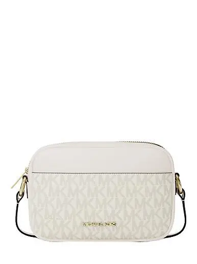 Michael Kors Small Signature Logo Camera Crossbody Bag - Natural