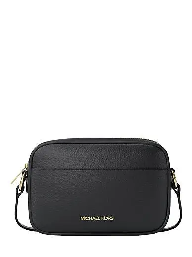 Michael Kors Jet Set Small Pebbled Leather Camera Crossbody Bag - Black