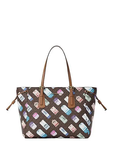 Michael Kors Voyager Large Printed Tote Bag - Brown