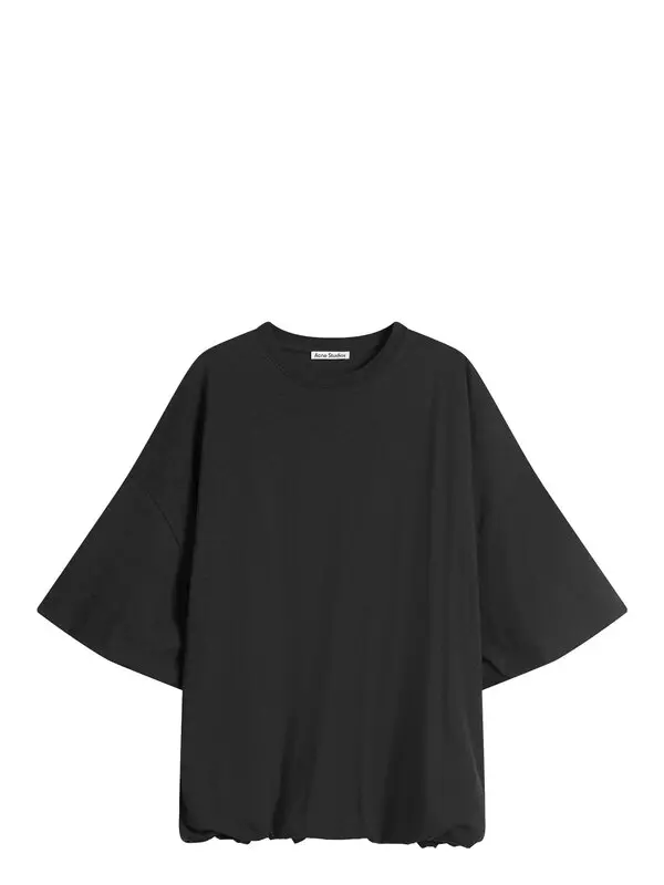 Acne Studios Eniko Irregular Balloon T-shirt Dress - Black