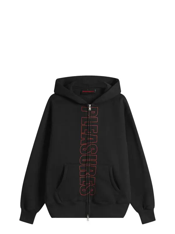 PLEASURES Impact Zip Hoodie - Black