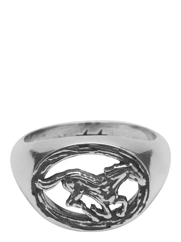 TWOJEYS Squared Wild Horse Ring - Sterling Silver