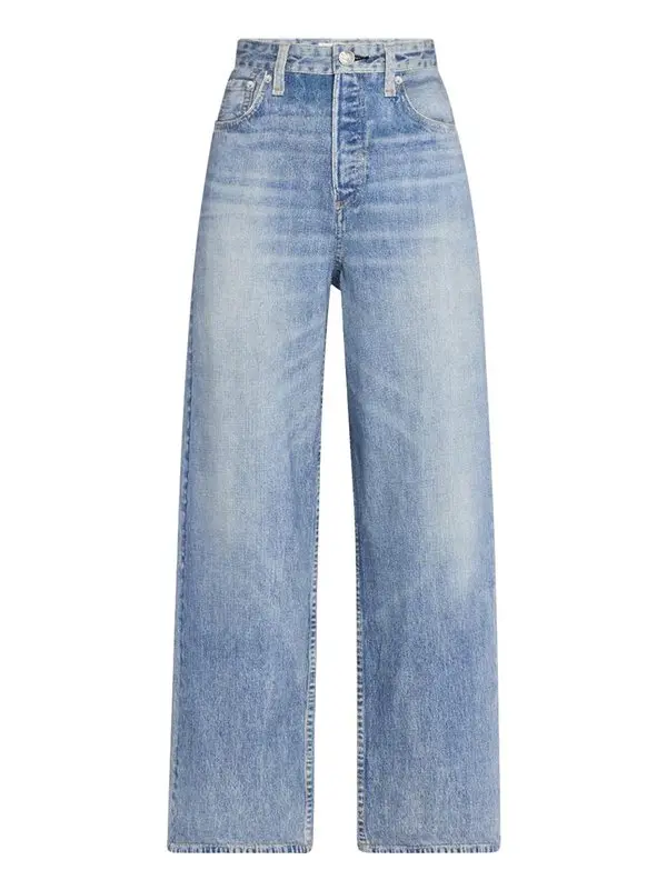 Rag & Bone Miramar Andi Cotton-terry Ankle Jeans - Mdblue