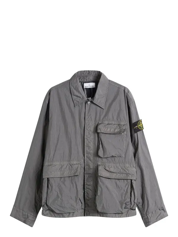 Stone Island Crinkle Reps Shirt Jacket - Charcoal