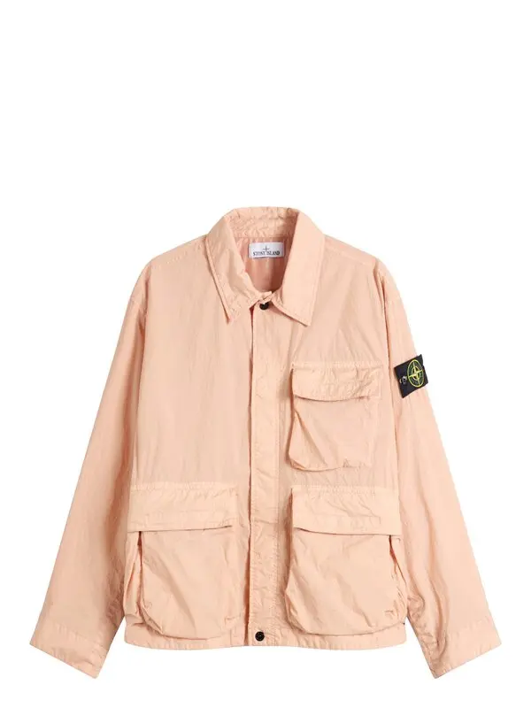 Stone Island Crinkle Reps Shirt Jacket - Chalk Pink