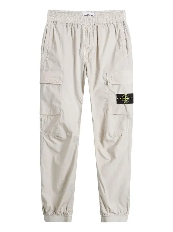 Stone Island Tela Paracadute Cargo Trousers - Pearl Grey